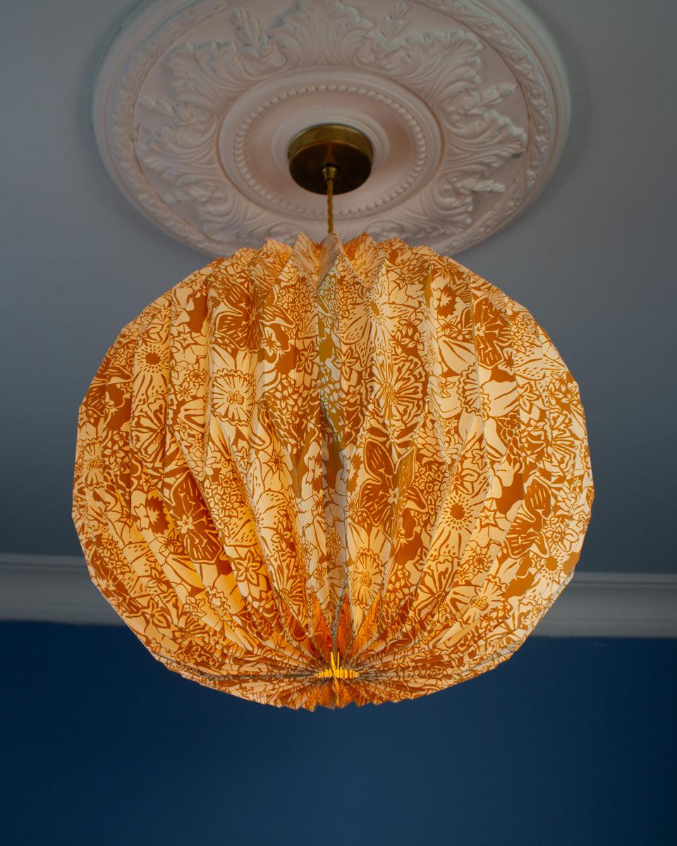 Origami Paper Lightshade Globe 'Yellow Spring Blooms' – AARVEN