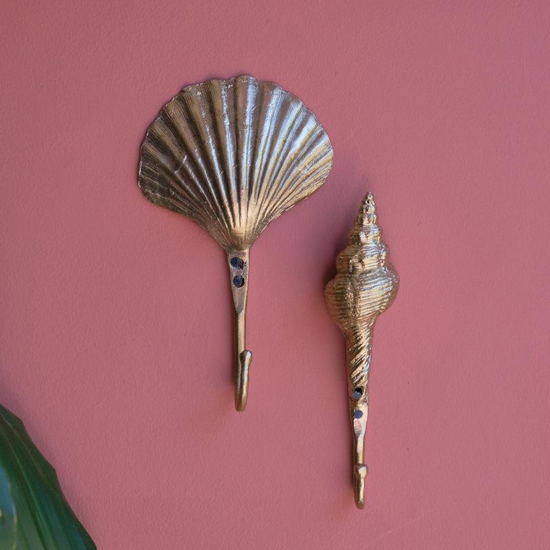 Ghanaian Ashanti Brass Hook ‘Clam Shell’ | Brass Wall Hook for Coats ...