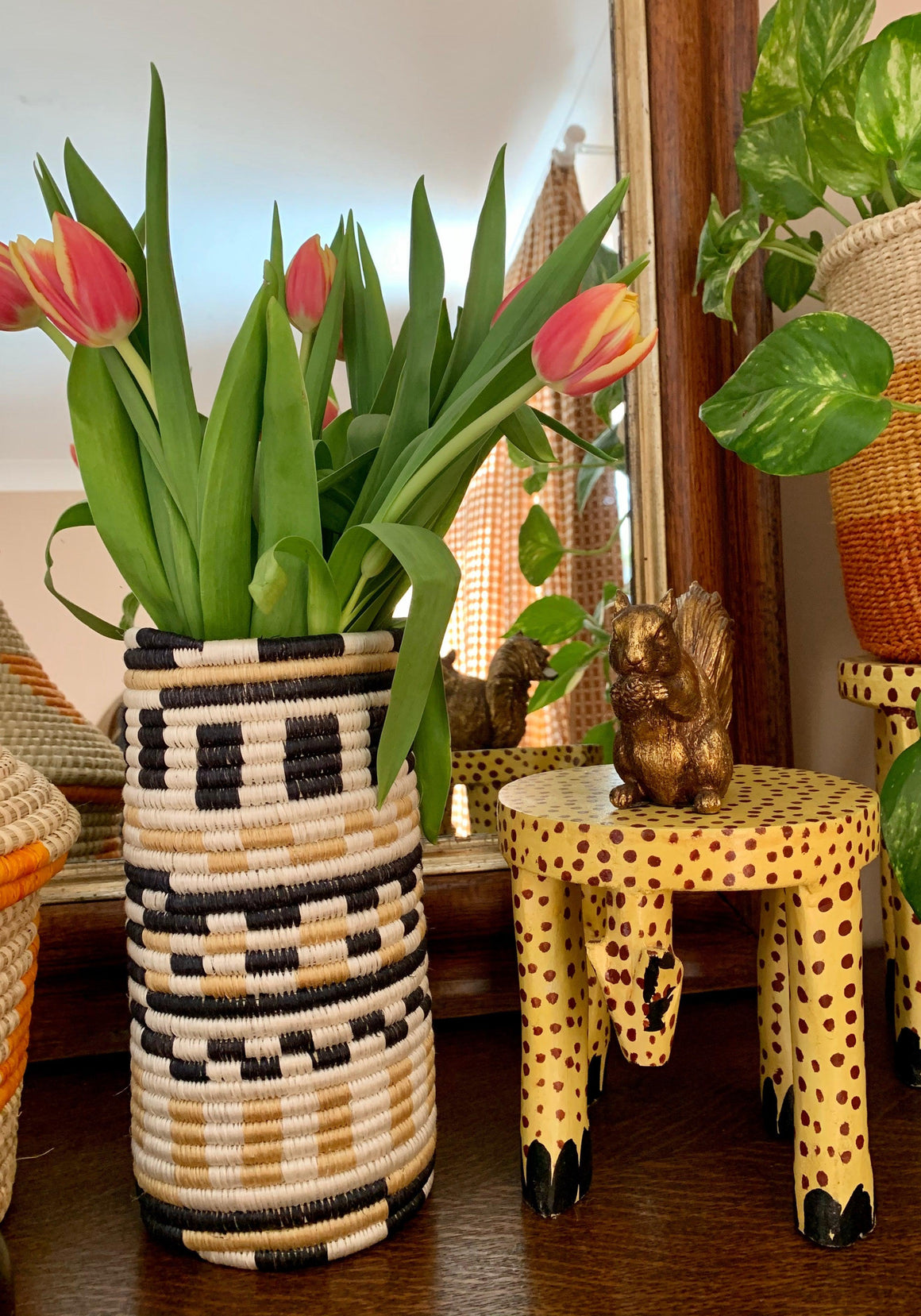 Rwandan Woven Vase/Pot 'Cosmos' – AARVEN
